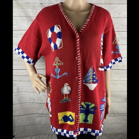 Quacker Factory | Sweaters | Vintage Quacker Factory Sweater Nautical ...